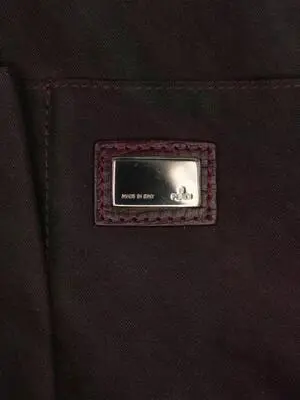 Fendi Zucca Trimmed Coated Canvas Boston Bag