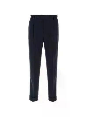 PT TORINO Cotton Tapered Trousers - Blue