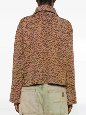 The Upside Leopard-print Quarter-zip Jacket