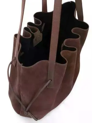 Yuzefi Scallop Suede Tote Bag