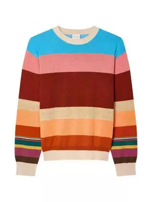 Paul Smith Striped Crew Neck Sweater - Brown