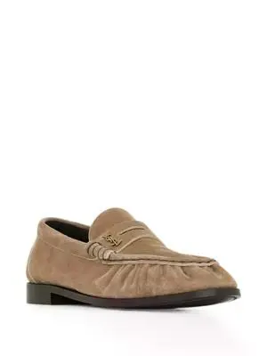 Saint Laurent Le Loafer Suede Moc Toe - Neutrals