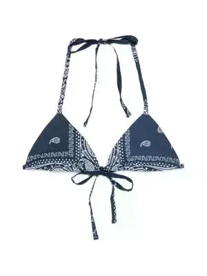 RE/DONE Bandana-print Top - Blue