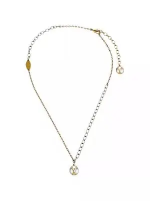 LOUIS VUITTON 2015 Circle-pendant Necklace - Gold