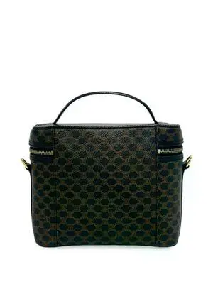 Celine 1996 Macadam Coated Canvas Vanity Bag Satchel