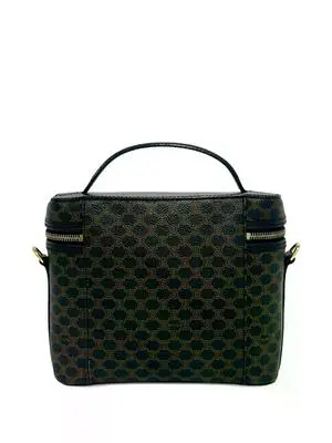 Celine 1996 Macadam Coated Canvas Vanity Bag Satchel