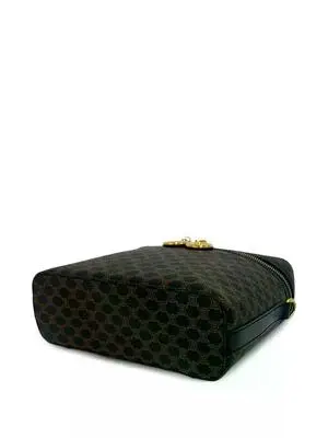 Celine 1996 Macadam Coated Canvas Vanity Bag Satchel