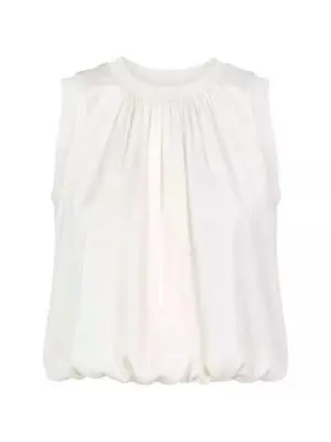 Cinq À Sept Pleated Sleeveless Blouse - White