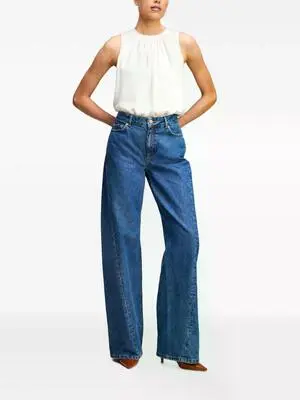 Cinq À Sept Pleated Sleeveless Blouse - White