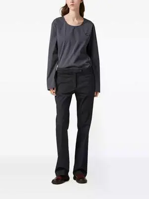 Miu Miu Stretch Poplin Tailored Pants