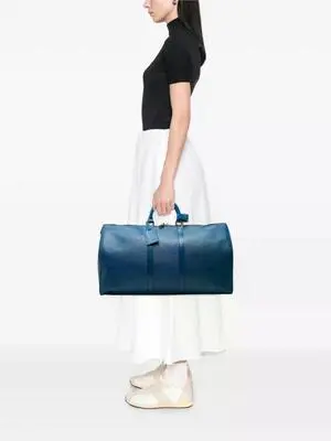 LOUIS VUITTON Epi Keepall 55 Travel Bag - Blue