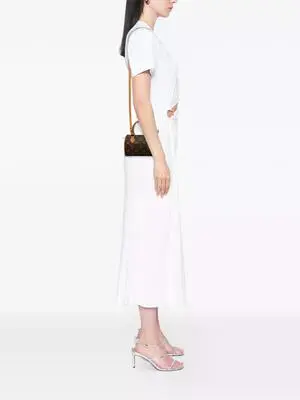 LOUIS VUITTON 1995 Monogram Nano Speedy Bandouliere Satchel - Brown