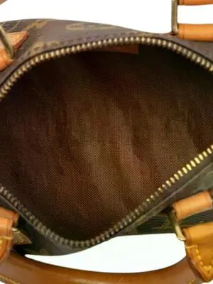 LOUIS VUITTON Monogram Canvas Nano Speedy Bandouliere Satchel - Brown