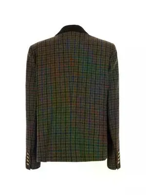 BLAZÉ MILANO Shelley Check Virgin Wool Blazer