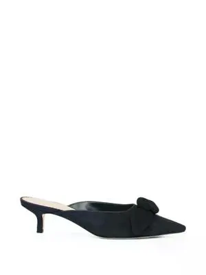 Cinq À Sept Layla Calf Suede Knot Detail Mules