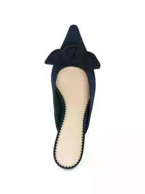 Cinq À Sept Layla Calf Suede Knot Detail Mules