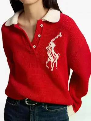 Polo Ralph Lauren Wool Logo Intarsia Sweater