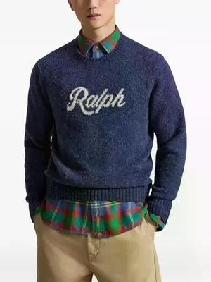 Polo Ralph Lauren Logo Intarsia Crew Neck Sweater