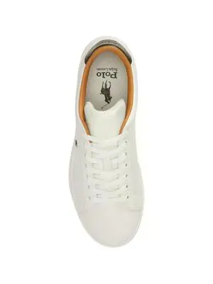 Polo Ralph Lauren Logo Embroidered Leather Sneakers