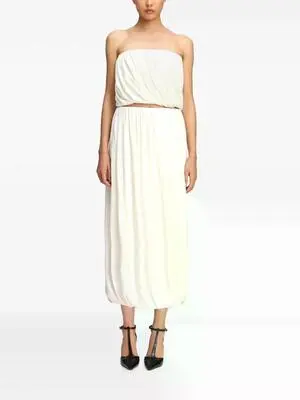 Cinq À Sept Calden Bubble-hem Midi Skirt - Neutrals