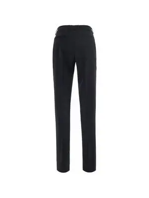 PT TORINO London Pressed-crease Slit-hem Trousers - Black