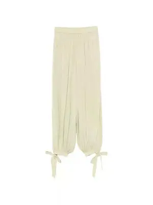 Chloé Tie-cuff Satin Trousers - Green