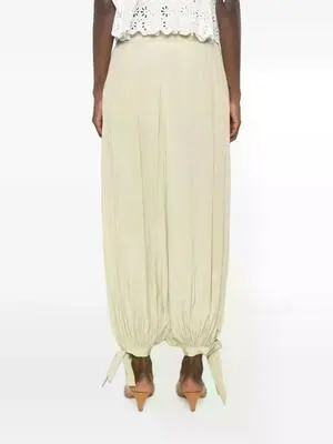 Chloé Tie-cuff Satin Trousers - Green