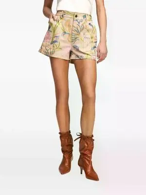 Cinq À Sept Addie Embroidered Mini Shorts - Neutrals