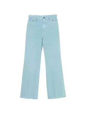Chloé Logo-patch Wide-leg Jeans