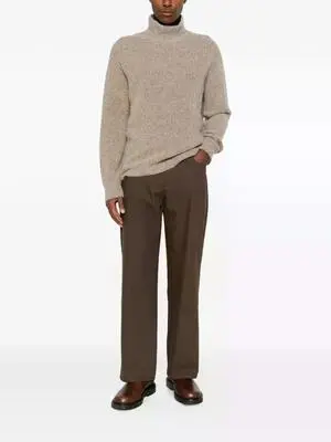 ROBERTO COLLINA Ribbed-knit High-neck Sweater