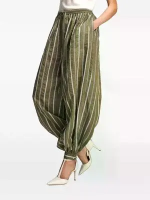 Cinq À Sept Sullivan Stripe Trousers - Green