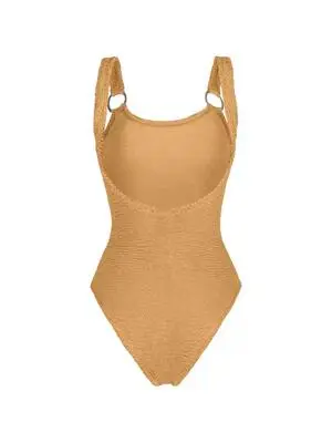PARAMIDONNA Sophia Ring-detail Swimsuit - Neutrals