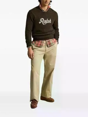 Polo Ralph Lauren Logo Intarsia Crew Neck Sweater