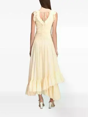 Cinq À Sept Rosalba Ruffled Asymmetric Dress - Neutrals