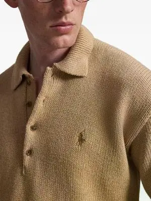 Polo Ralph Lauren Logo Embroidered Knit Polo Sweater