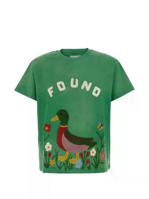 FOUND Duck-patch T-shirt - Green
