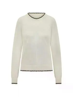 Pinko Fine Knit Sweater With Frayed Edges