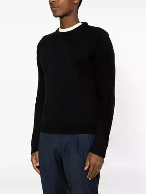 DRUMOHR Ribbed Knit Wool Crew Neck Sweater