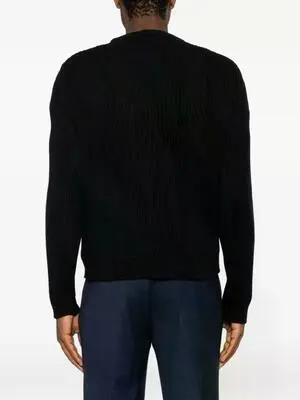 DRUMOHR Ribbed Knit Wool Crew Neck Sweater