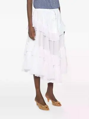 Chloé Ruffled-trim Tiered Midi Skirt