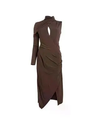 Pinko Cadillac Cut-out Asymmetric Midi Dress