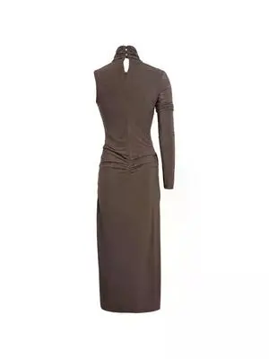 Pinko Cadillac Cut-out Asymmetric Midi Dress