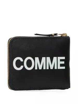 Comme Des Garçons Logo Leather Wallet - Black