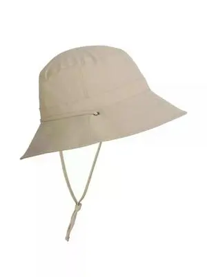 LAMUNT Martha Topstitched Drawstring Bucket Hat - Neutrals