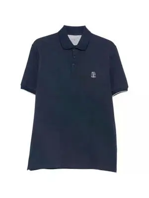 Brunello Cucinelli Logo-embroidered Polo Shirt
