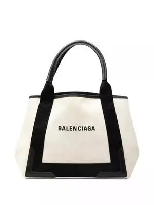 Balenciaga Balenciaga Navy Cabas S Tote Bag White