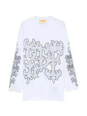 PDF Graphic-print Long-sleeve T-shirt - White