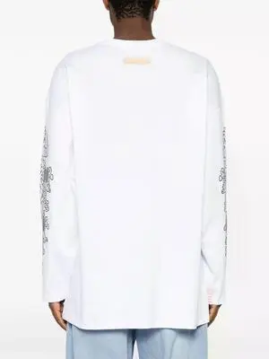 PDF Graphic-print Long-sleeve T-shirt - White