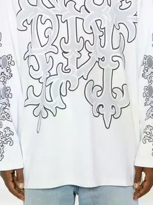 PDF Graphic-print Long-sleeve T-shirt - White