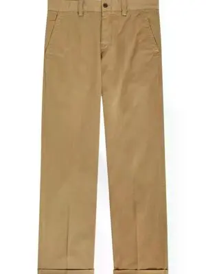 Gant Button-fastening Turn-up Trousers - Neutrals